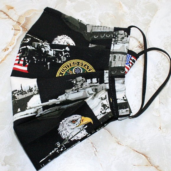Hand Crafted | Accessories | Hand Crafted Kids Army Face Mask Pocket ...